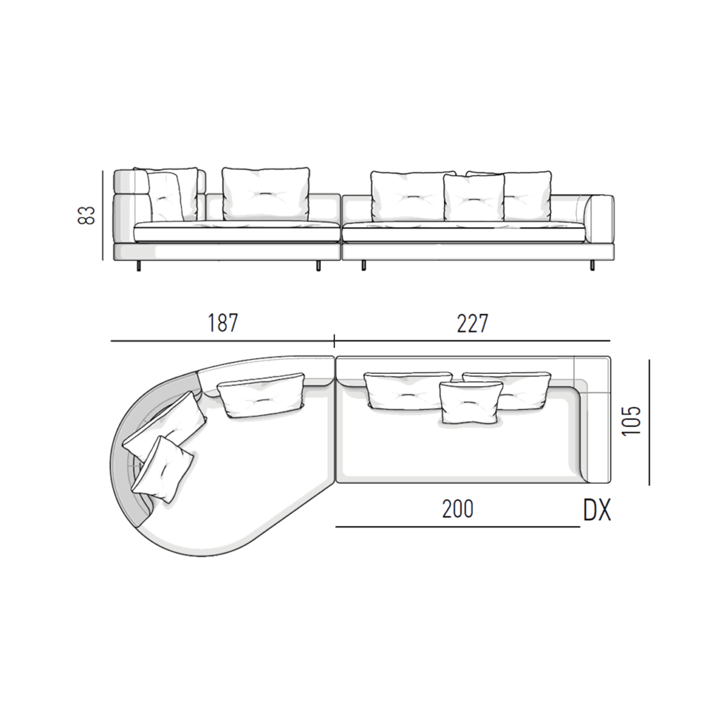 Minotti - Divano Alexander Drop - LONGHO | Design Concept Store